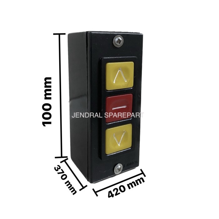 Jual Push Button / Saklar 3 Tombol Rolling Door / Lift Switch Button ...