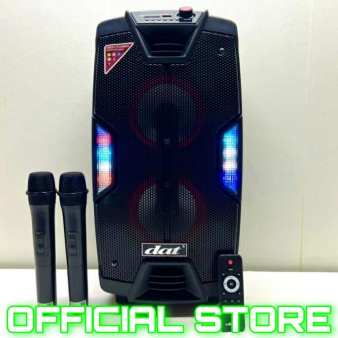 Jual SPEAKER PORTABLE BLUETOOTH DAT DT2126 WITH MIC WIRELESS DOUBLE ...