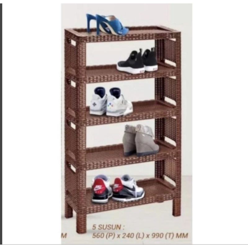 Jual Rak sepatu plastik rotan Tabitha | Shopee Indonesia