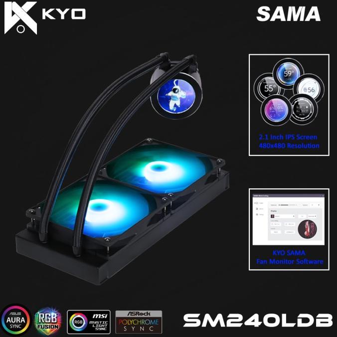 Jual KYO SAMA SM240LDB ARGB AIO LIQUID COOLING LCD DISPLAY GARANSI ...