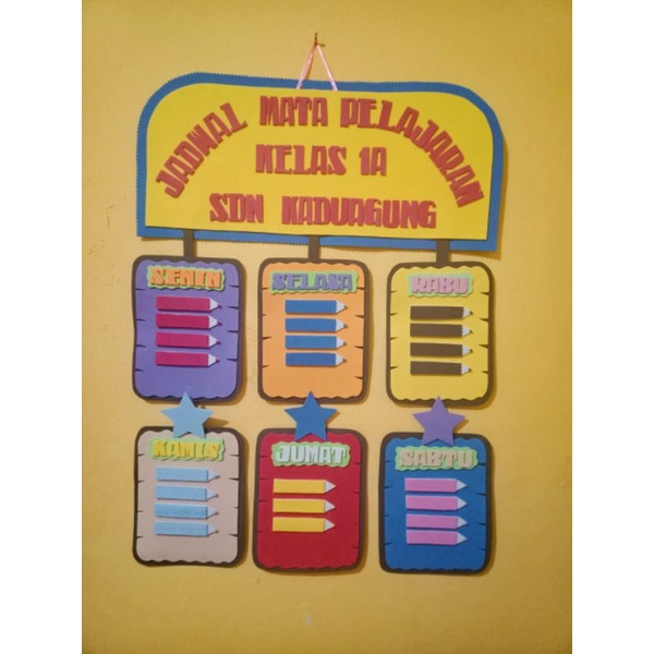 Jual Hiasan dinding kelas jadwal piket jadwal pelajaran | Shopee Indonesia