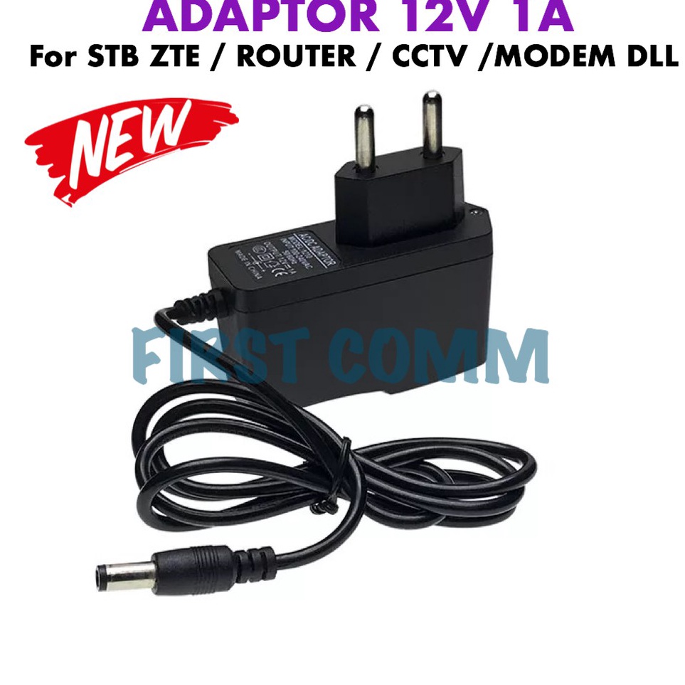 Jual CLGJ0811 ADAPTOR STB ZTE CCTV MODEM ROUTER 12V 1A POWER SUPPLY ...