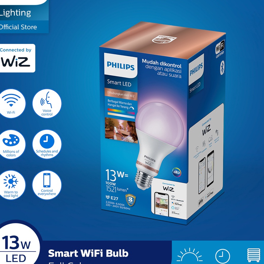 Jual New Philips Lampu Smart Wi Fi LED 13W With Bluetooth - Tunable Color | Shopee Indonesia