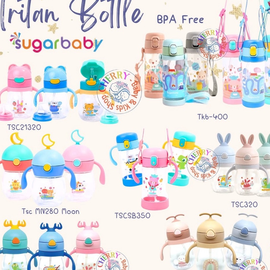 Jual ( ♫ L14X) TERLENGKAP Botol Sugar Baby Tritan Sippy Star, Rabbit ...
