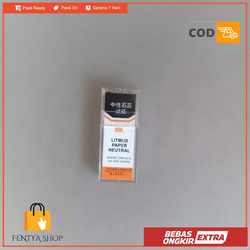 Jual litmus paper neutral kertas lakmus indicator test paper test strip ...