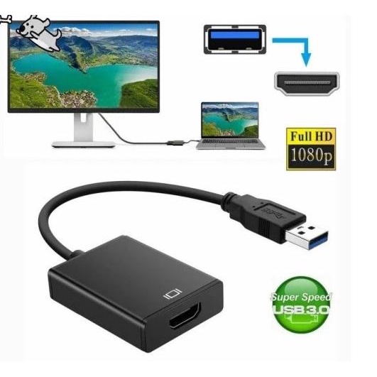 Jual CONVERTER USB 3.0 TO HDMI / USB 3 TO HDMI ADAPTER | Shopee Indonesia