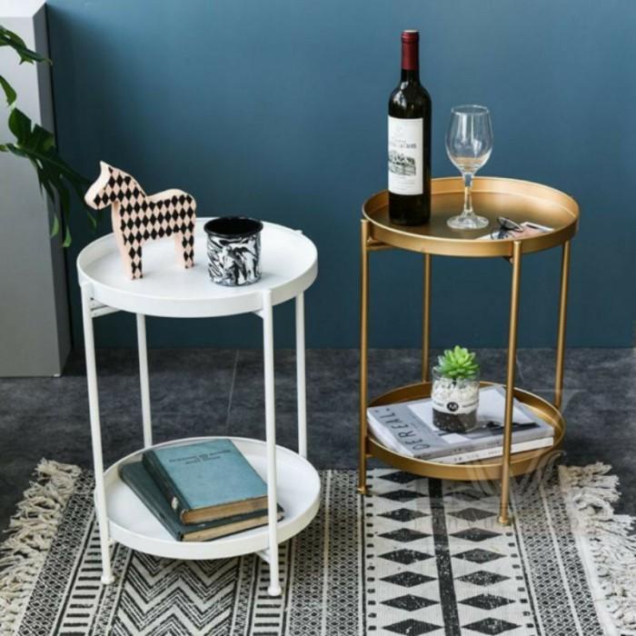 Jual Goldam Tray Table/Coffee Table/Meja Sudut/Meja Baki Besi/Bedside ...