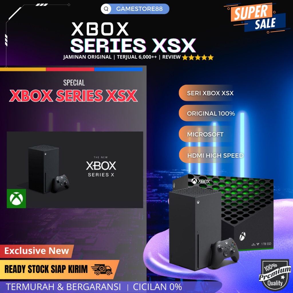 Jual X BOX SERIES X / MICROSOFT X BOX CONSOLE 1 TB 4 K SSD | Shopee ...