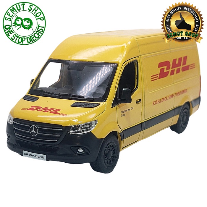 Jual Kinsmart Mercedes-Benz Sprinter Dhl Edition Miniatur Mobil Barang Dhl | Shopee Indonesia