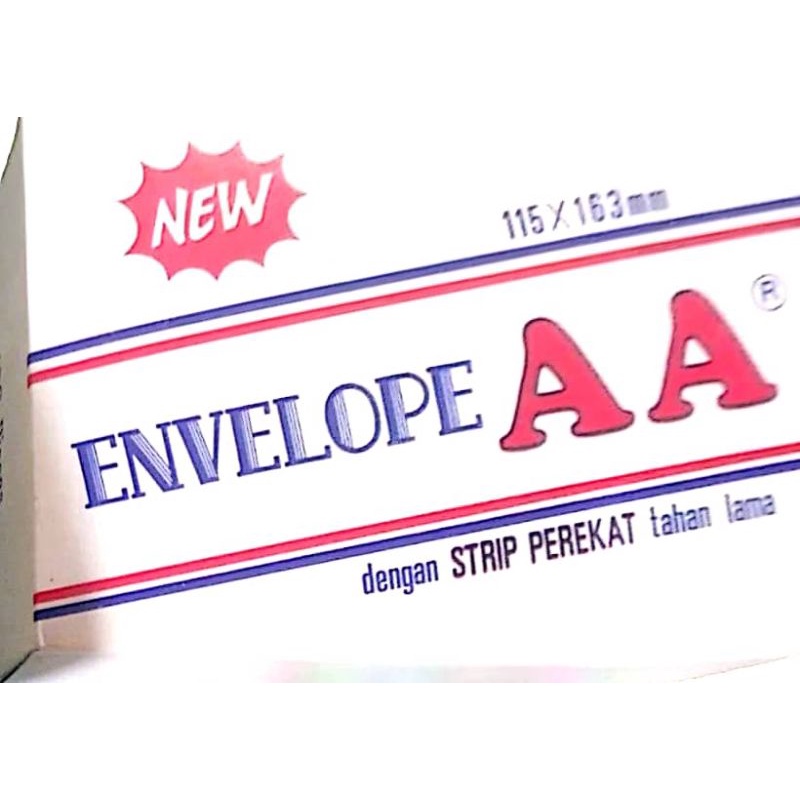 Jual amplop AA putih pendek no. 110 uk. 115 x 163 mm ( pack ) | Shopee ...