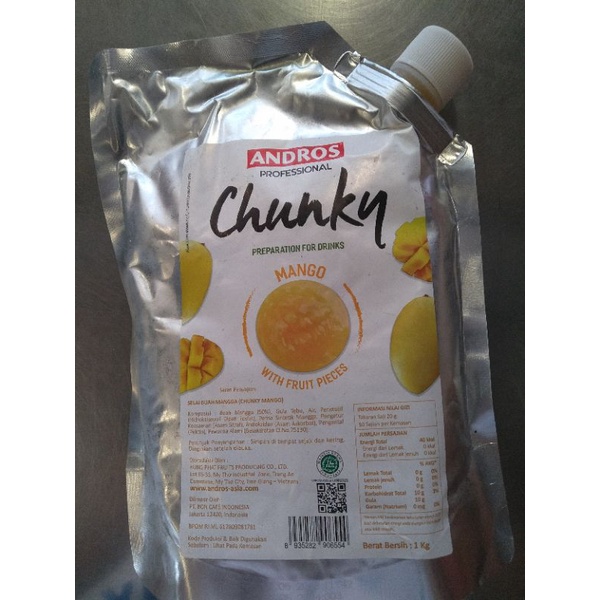 Jual Andros chunky mango 1kg | Shopee Indonesia