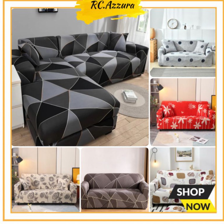 Jual BOOMING Cover Sofa 1 2 3 Seater Sarung Kursi Sofa L Shaped Pattern ...