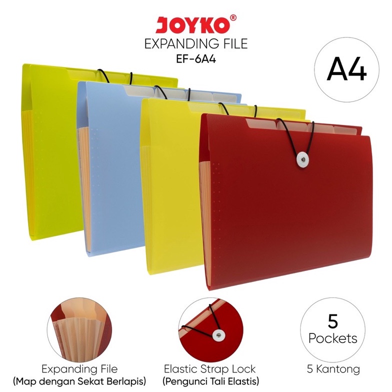 Jual CA0 Expanding File Map Harmonika Joyko EF-6A4 Bayar Di Tempat '̿̿ ...