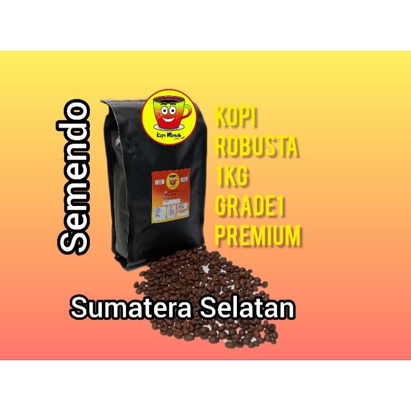 Jual Kopi Robusta Semendo Biji/Bubuk 1 Kg Roasted Bean Grade1 Premium ...