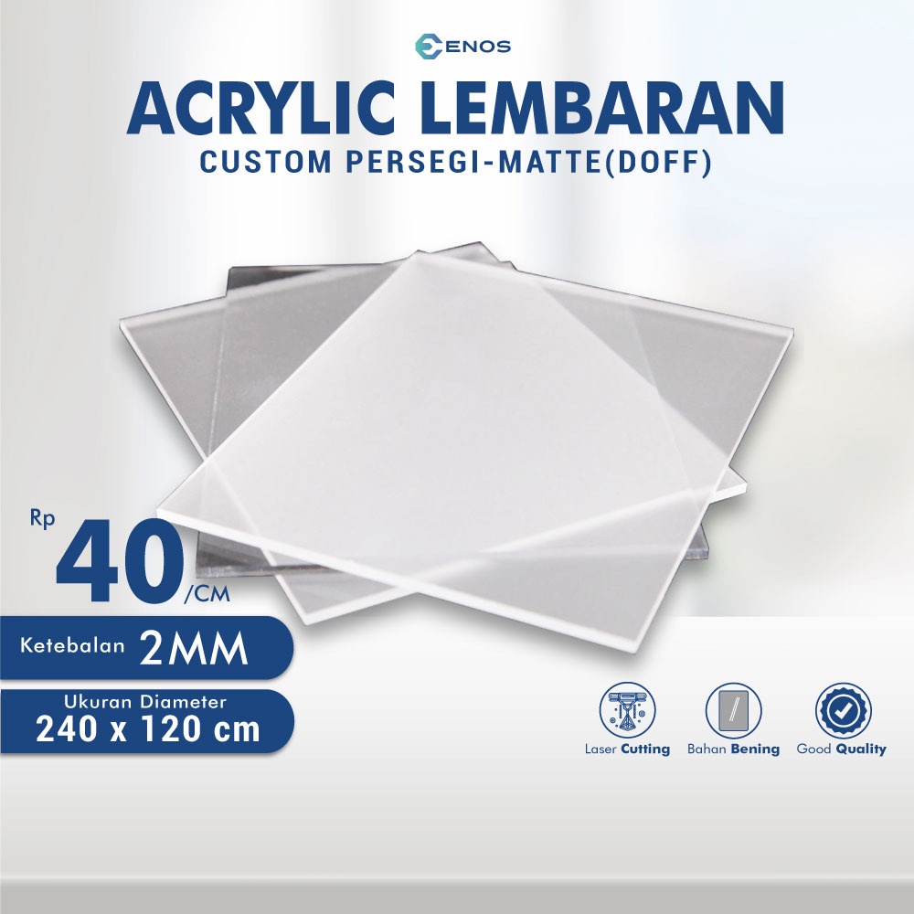 Jual AKRILIK LEMBARAN DOFF 2MM / ACRYLIC MATTE UKURAN BEBAS PILIH SENDIRI POTONGAN CUSTOM LASER ...