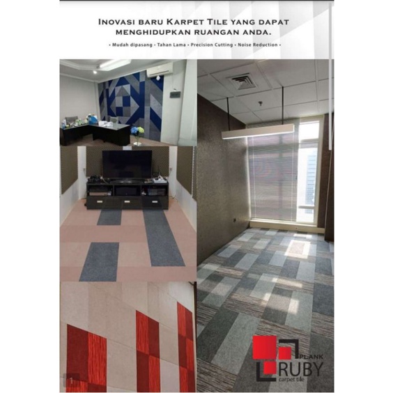 Jual Karpet Lantai PVC plus PET Fibre 50X50cm | Shopee Indonesia