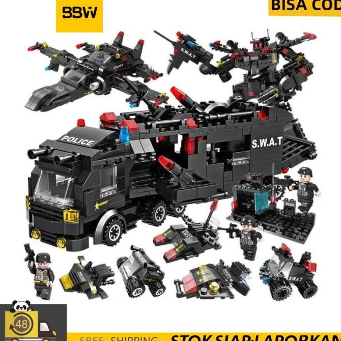 Jual SWAT Block Black Hawk Building Lego TenTara Pesawat City Kota ...