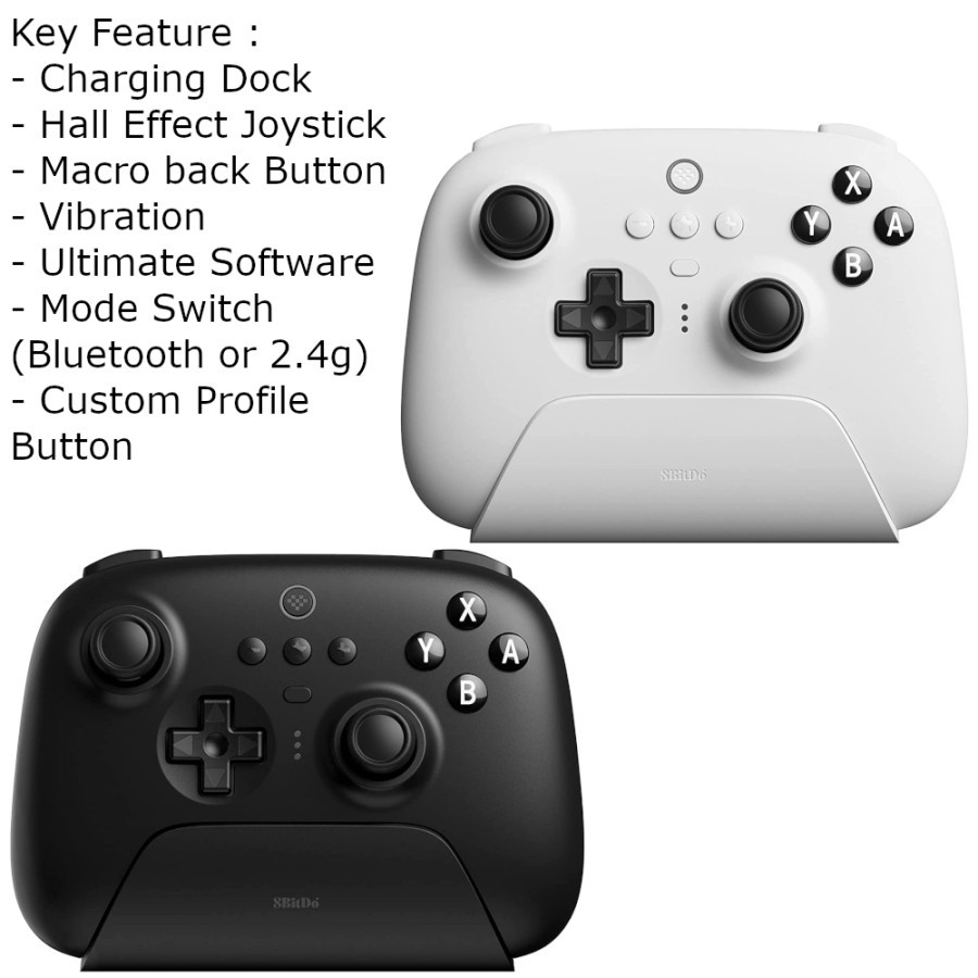 Jual 8Bitdo Ultimate Controller Bluetooth Wired Wireless Gamepad ...