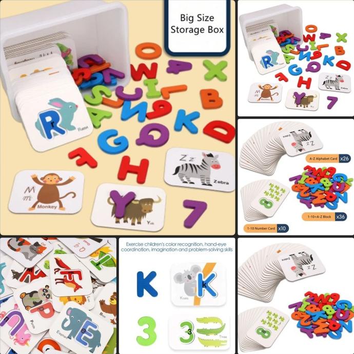 Jual Mainan Edukasi Anak Flash Card Angka & Huruf ~ ALPHABET PAIRED ...