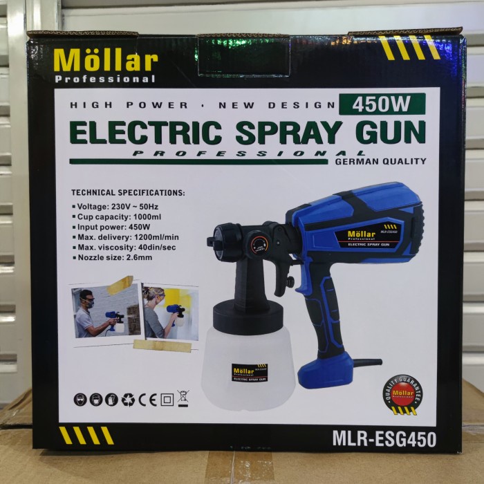 Jual Electric Spray Gun Mollar ESG450 Spray Painter 450 Watt Bisa ...