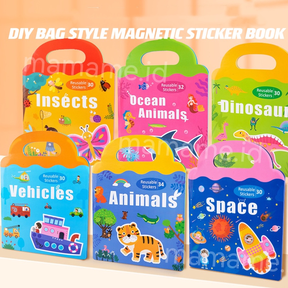 Jual Cuma satu hari BUKU STICKER MAGNETIC REUSABLE STICKER BOOK BAG ...