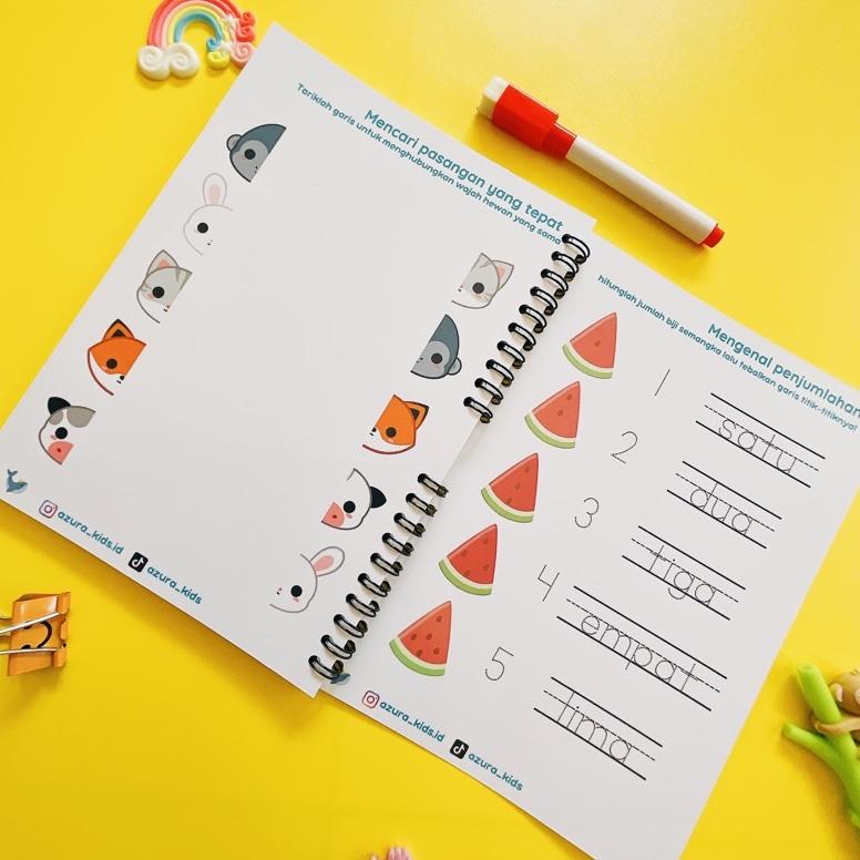 Jual Cod Worksheet Anak Usia 2 3 4 5 Tahun Paud Tk Buku Edukasi Lembar ...