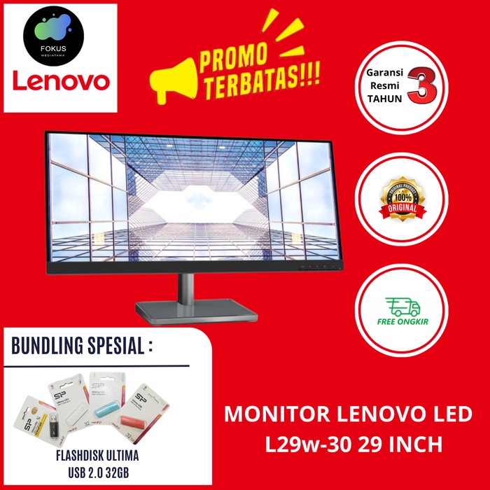 Jual Paket Hemat Monitor LED Lenovo L29w-30 29" WFHD IPS HDMI DP 90Hz | Shopee Indonesia