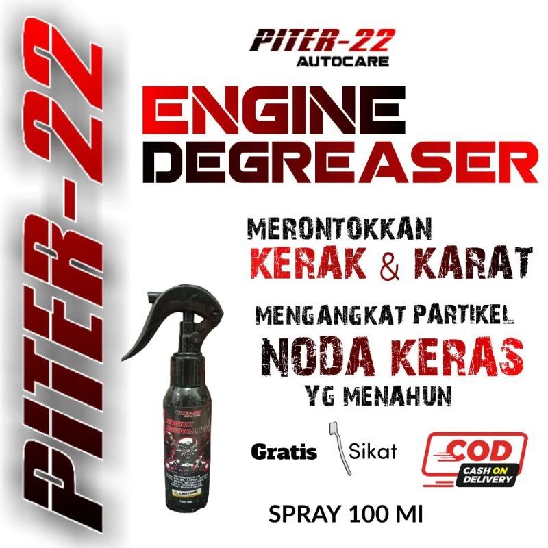 Jual PITER-22 ENGINE DEGREASER 100ml /CAIRAN PEMBERSIH KARAT /OBAT ...