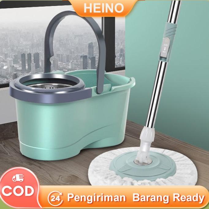 Jual Spin Mop Alat Pel Lantai Super Mop Ember 2 In 1 Pengepel Lantai ...