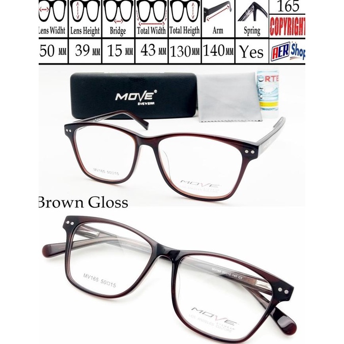 Jual frame kacamata Original MOVE kacamata minus unisex kacamata korea ...