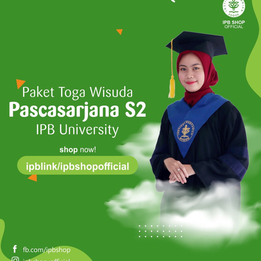 Jual Terlaku! Paket Toga Wisuda Pascasarjana S2 IPB | Shopee Indonesia