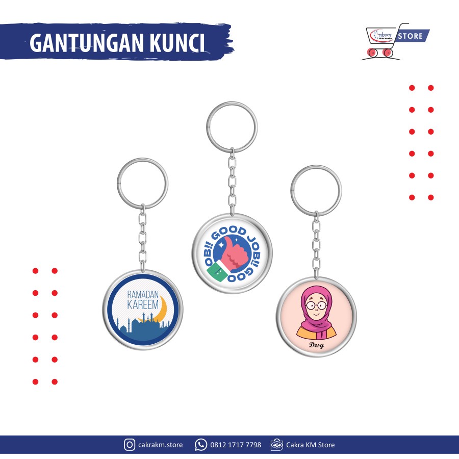 Jual GANTUNGAN KUNCI / KEYCHAIN / SOUVENIR / CUSTOM - 1 Sisi Bening ...