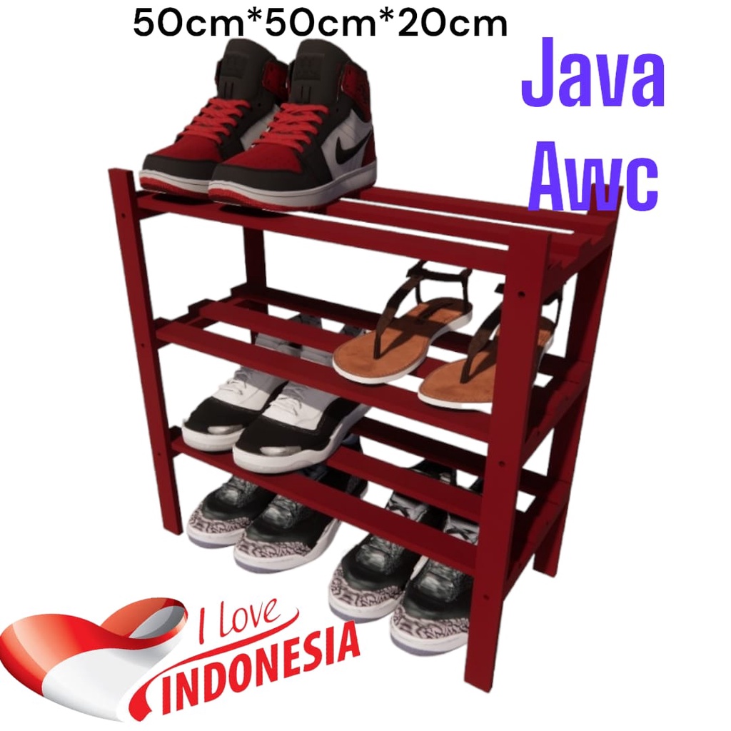 Jual AWC BOTNIK RAK SEPATU SANDAL SUSUN 3 (50cm*50cm*20cm) | Shopee ...