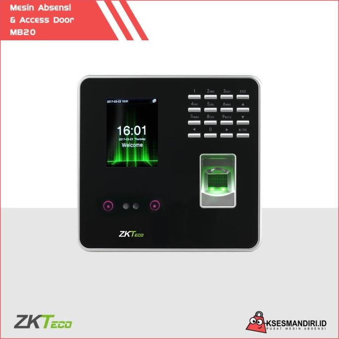 Jual Mesin Absensi Fingerprint Access Door Zkteco Mb20 Original | Shopee Indonesia