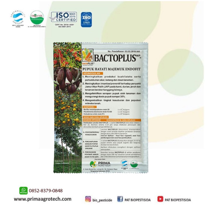 Jual BACTOPLUS KAKAO - Fertilizer Biologi by Prima Agro Tech | Shopee Indonesia