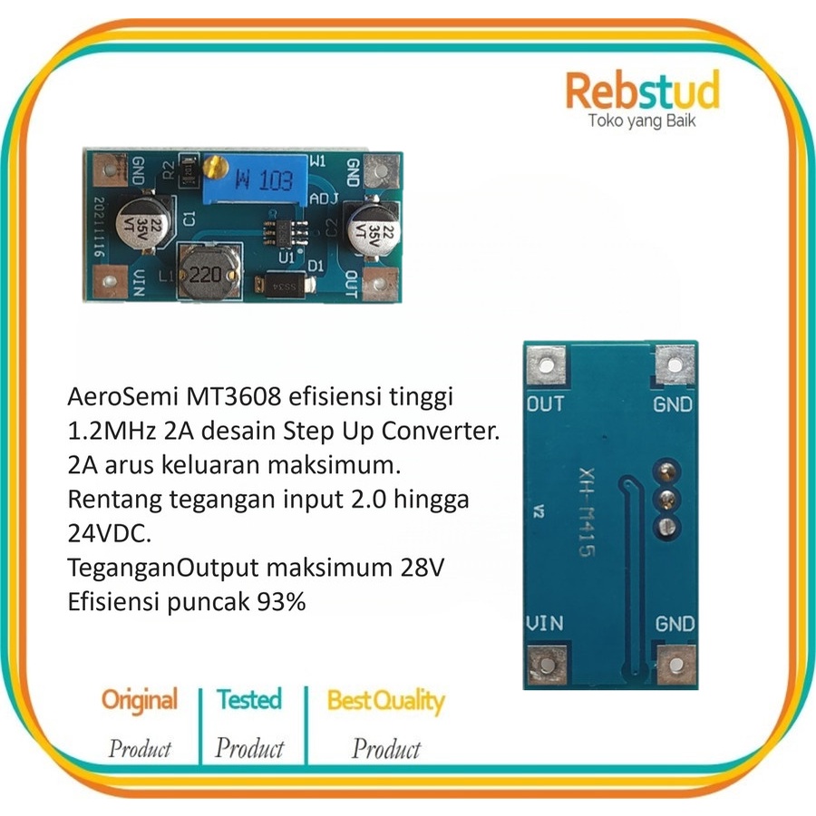 Jual Step-Up 2A Adjustable DC Volt Converter Power Supply I/O 2-24V/3-28V | Shopee Indonesia