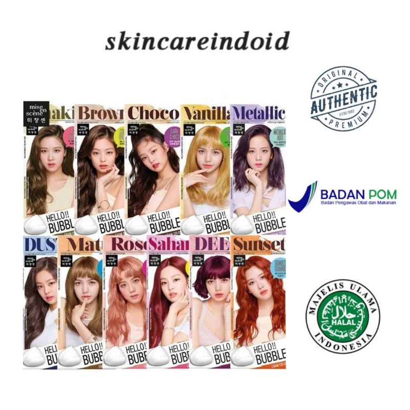 Jual Mise En Scene Hello Bubble Foam Color Hair Dye colng self dying ...