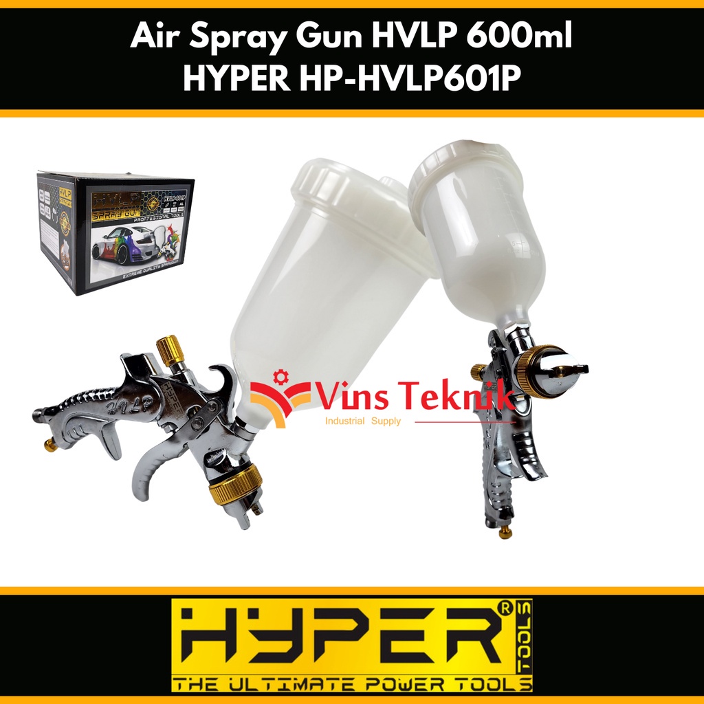 Jual Semprot Cat Spray Gun Hvlp Tabung Atas 600Ml Hyper Hp-Hvlp601P ...