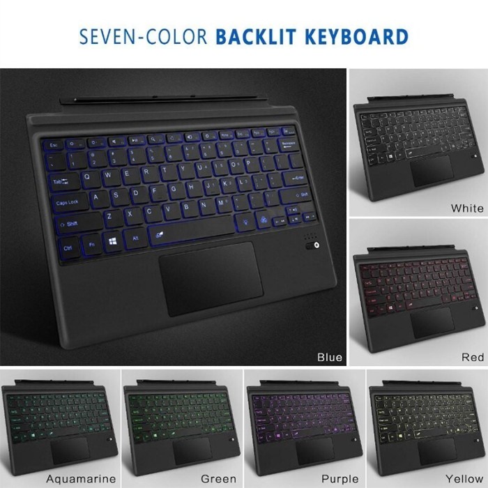 Jual backlight keyboard wireless bluetooth GO 1 2 microsoft surface GO1 ...