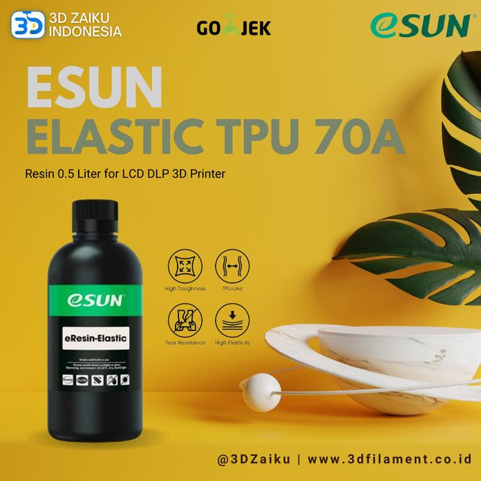 Jual eSUN Elastic Karet Kuat TPU 70A Resin 0.5 Liter for LCD DLP 3D ...