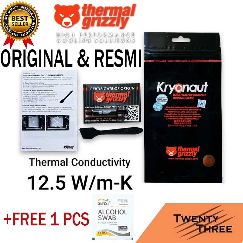 Jual Harga MurahThermal Grizzly Kryonaut Thermal Paste 1 Gram 1gr ...