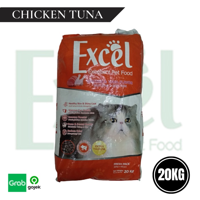 Jual EXCEL CAT FOOD CHICKEN TUNA 20kg | Shopee Indonesia