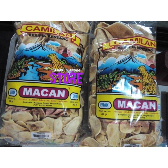 Jual KERIPIK KENTANG CAP MACAN KHAS KOTA BATU/KERIPIK KENTANG ...