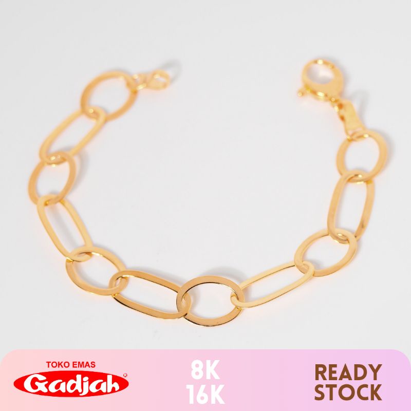 Jual Gelang Emas Vigaro Oval Lonjong Pipih - Toko Emas Gadjah | Shopee ...