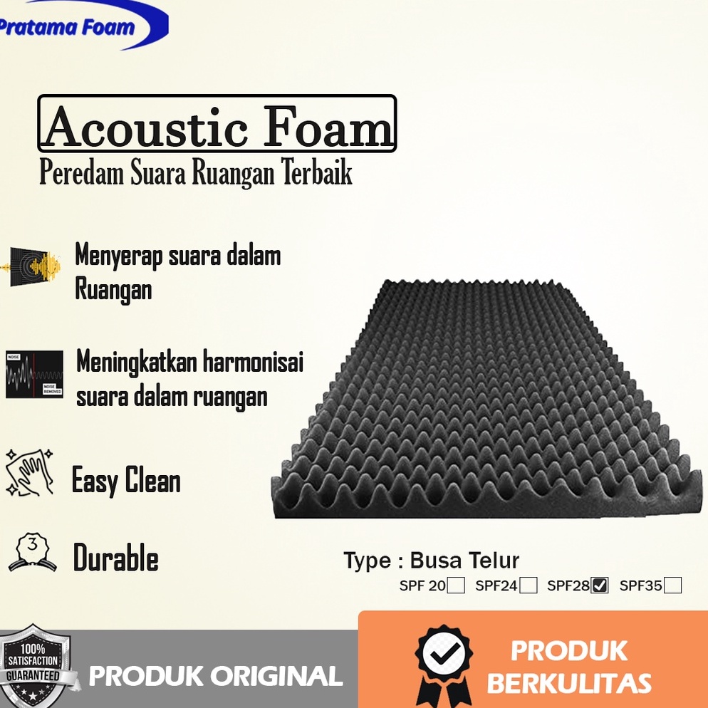 Jual TERBAIK Busa Peredam Suara Telur 200 x 100 x 5 cm - Egg Foam Super ...