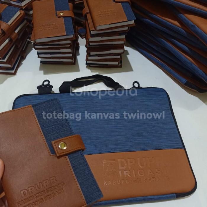 Jual Paket Seminar Kit Tas Laptop Dan Buku Agenda Custom Logo | Shopee ...