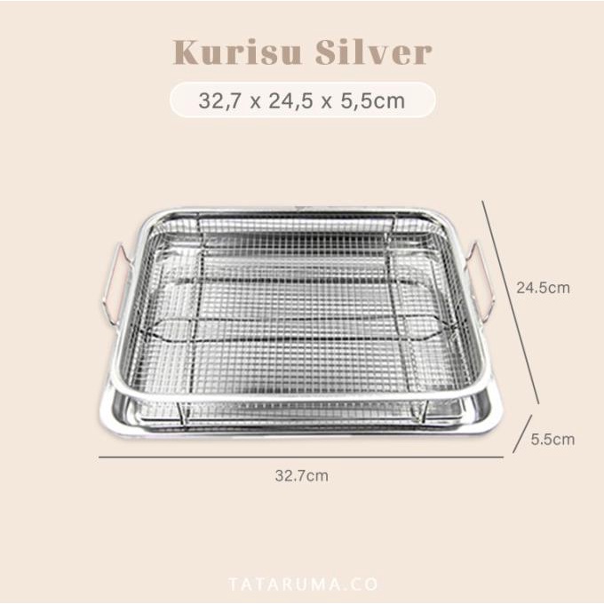 Jual Kurisu- Wadah Peniris Minyak Gorengan Crisper Tray Stainless ...
