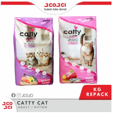 Jual CATTY CAT ADULT/KITTEN REPACK 1KG | Shopee Indonesia