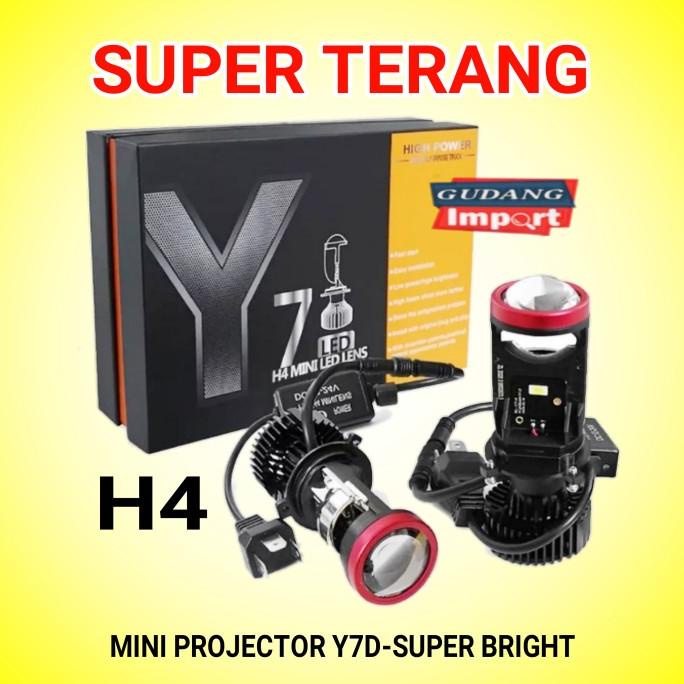 Jual LAMPU LED MINI PROJECTOR PROJIE H4 Y7D SUPER BRIGHT MOBIL MOTOR ...