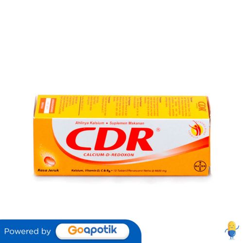 Jual CDR EFFERVESCENT RASA JERUK TUBE 10 TABLET | Shopee Indonesia